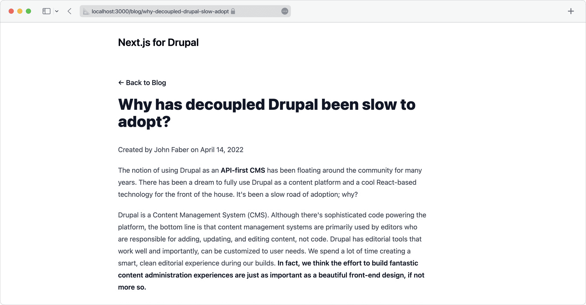 How to progressively decouple your Drupal site with Next.js and JSON:API | Chapter Three